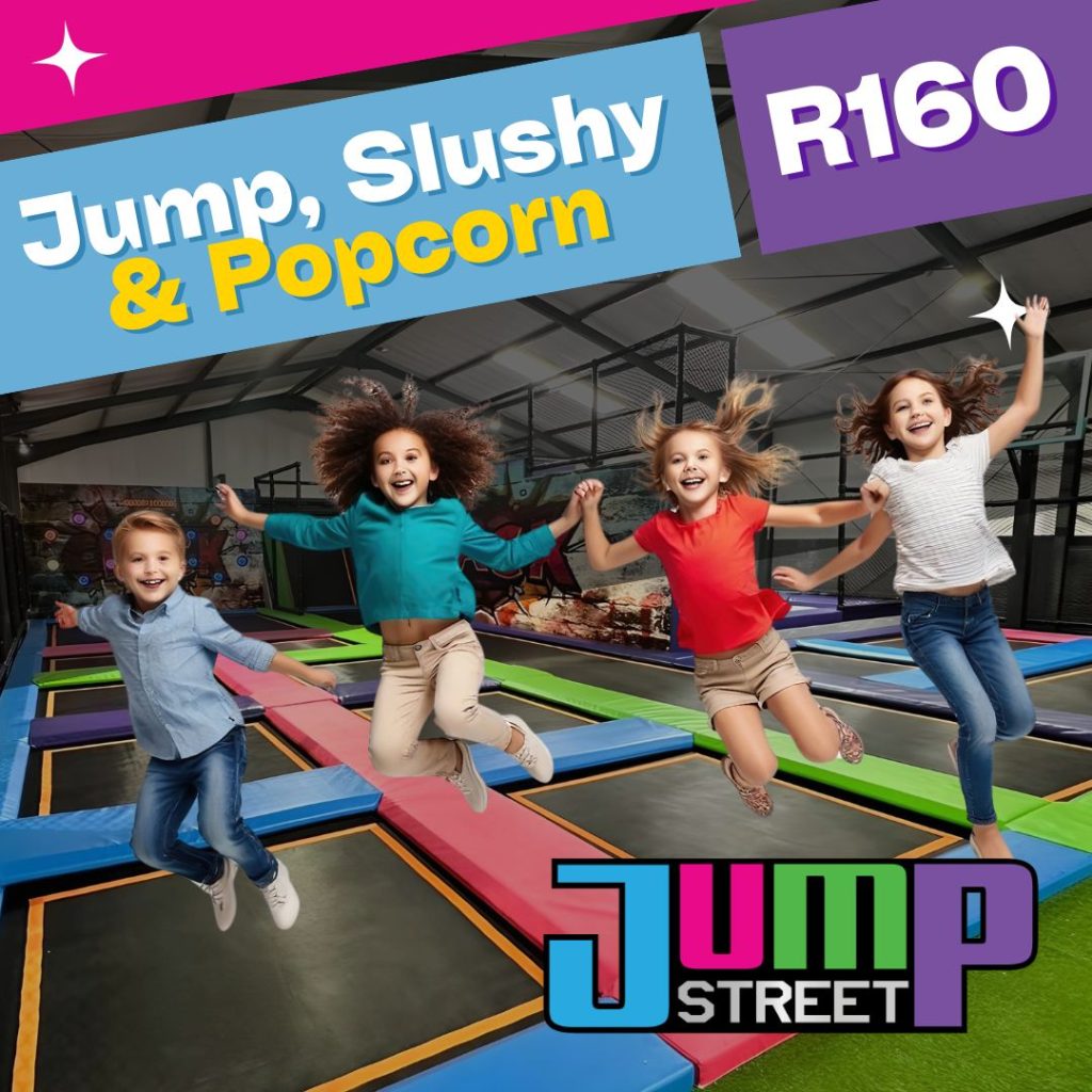 1 Hr Jump, Slushy & Popcorn – R160 - Jump Street